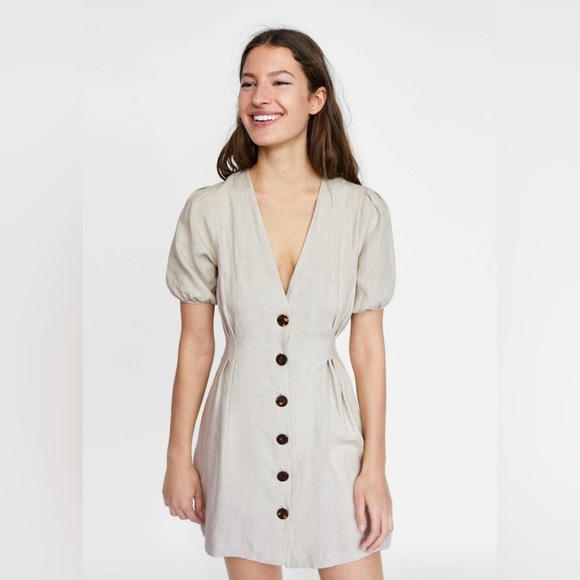 Zara | Dresses | Zara Linen Dress | Poshmark
